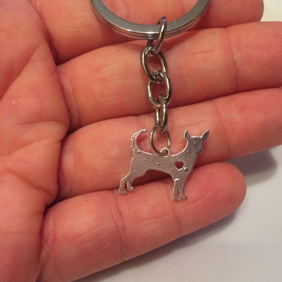 Kathrono | Accessories | Adorable Metallic Dainty Cute Chihuahua Doggy ...